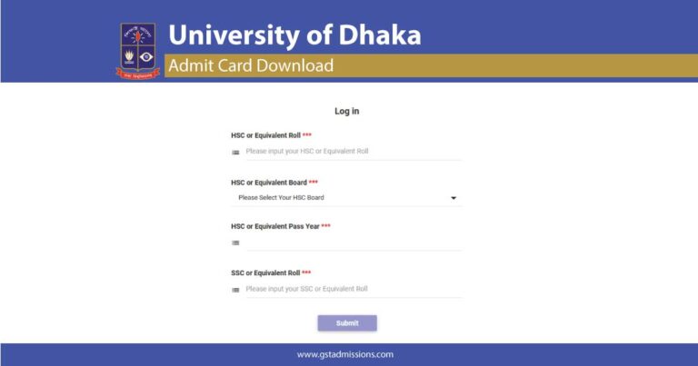 DU Admit Card Download 2025 Download - A, B and C Units - GST Admission ...